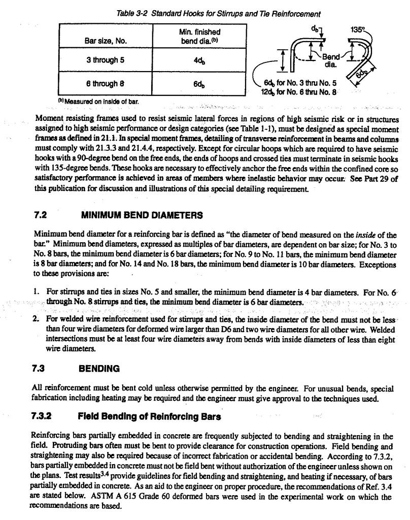 Field bending of rebar - Concrete (ACI, etc...) - SimpliEngineering