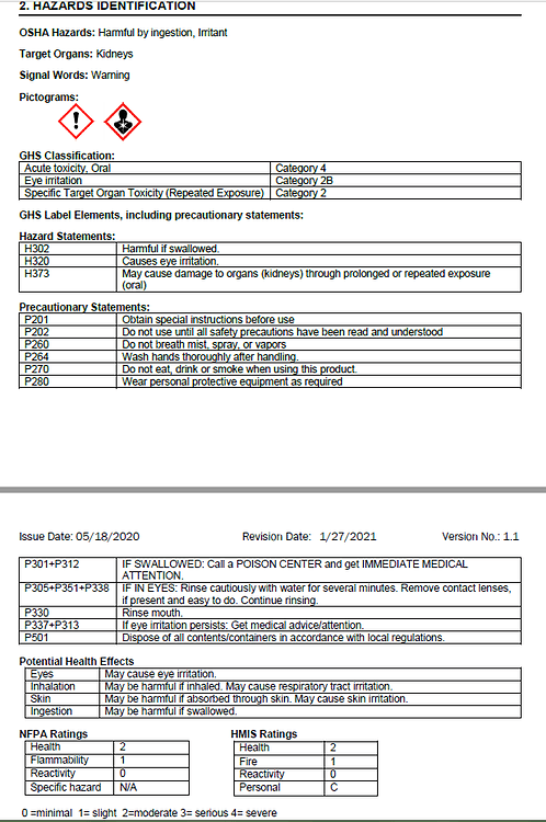 SDS Hazards for Ethylene Glycol - Chemical Engineering general ...